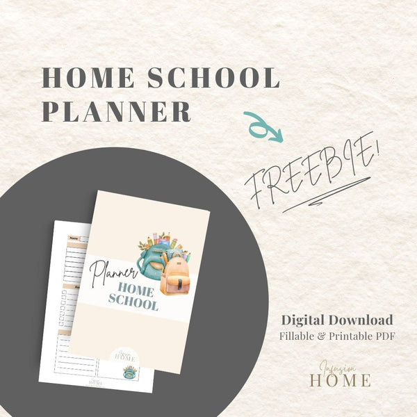 Home School Planner - FREE Printable & Fillable Digital Download ...